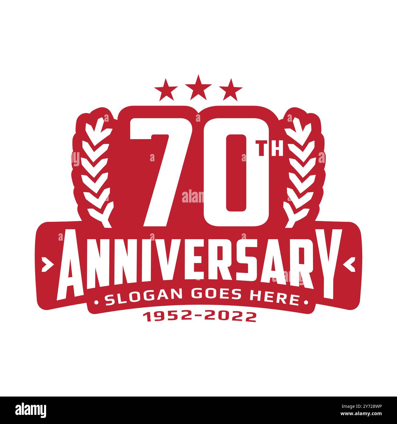 70 years anniversary logo design template. 70th anniversary celebration ...