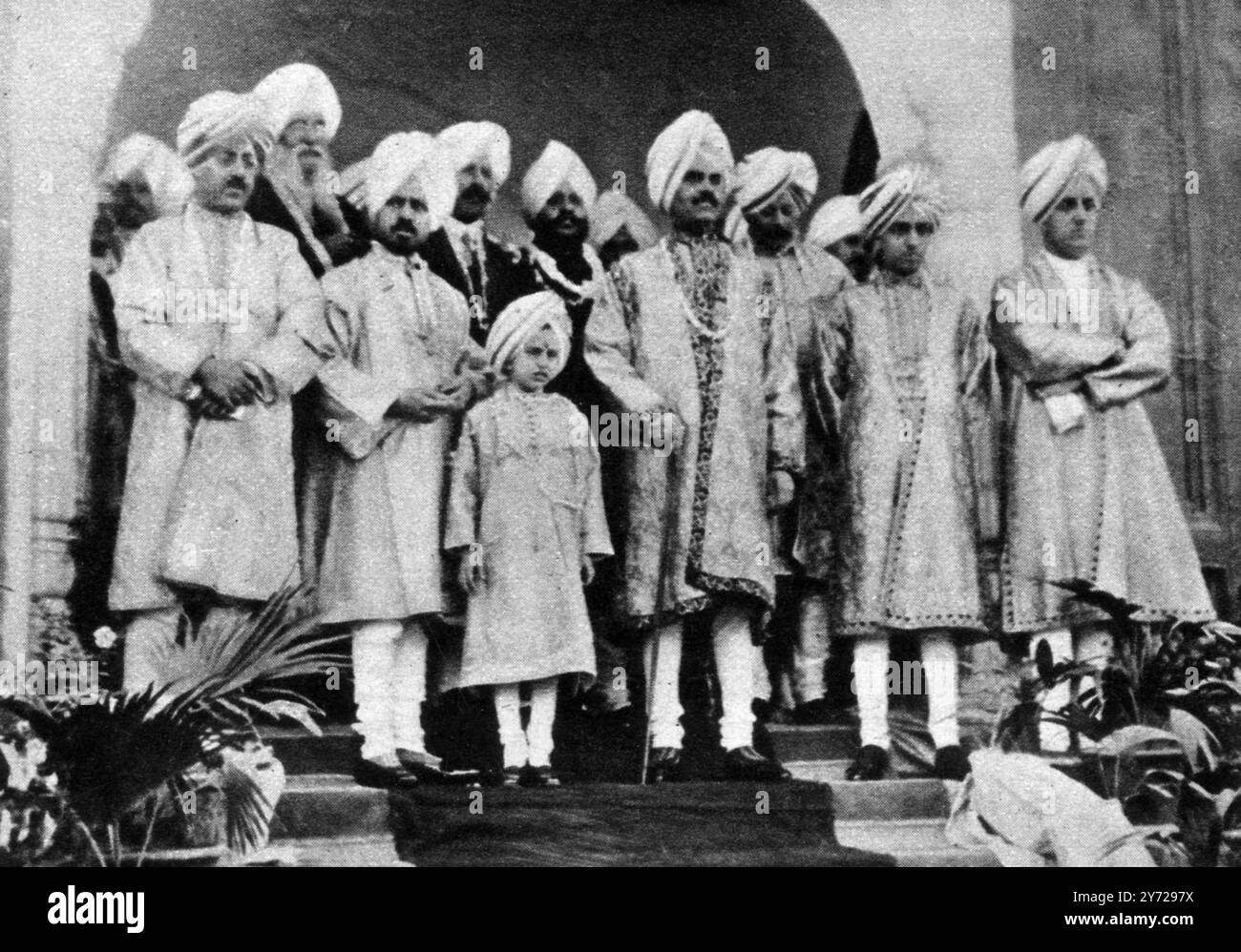 Royal group on the Great Maharaja's silver jubilee : Kapurthala ...