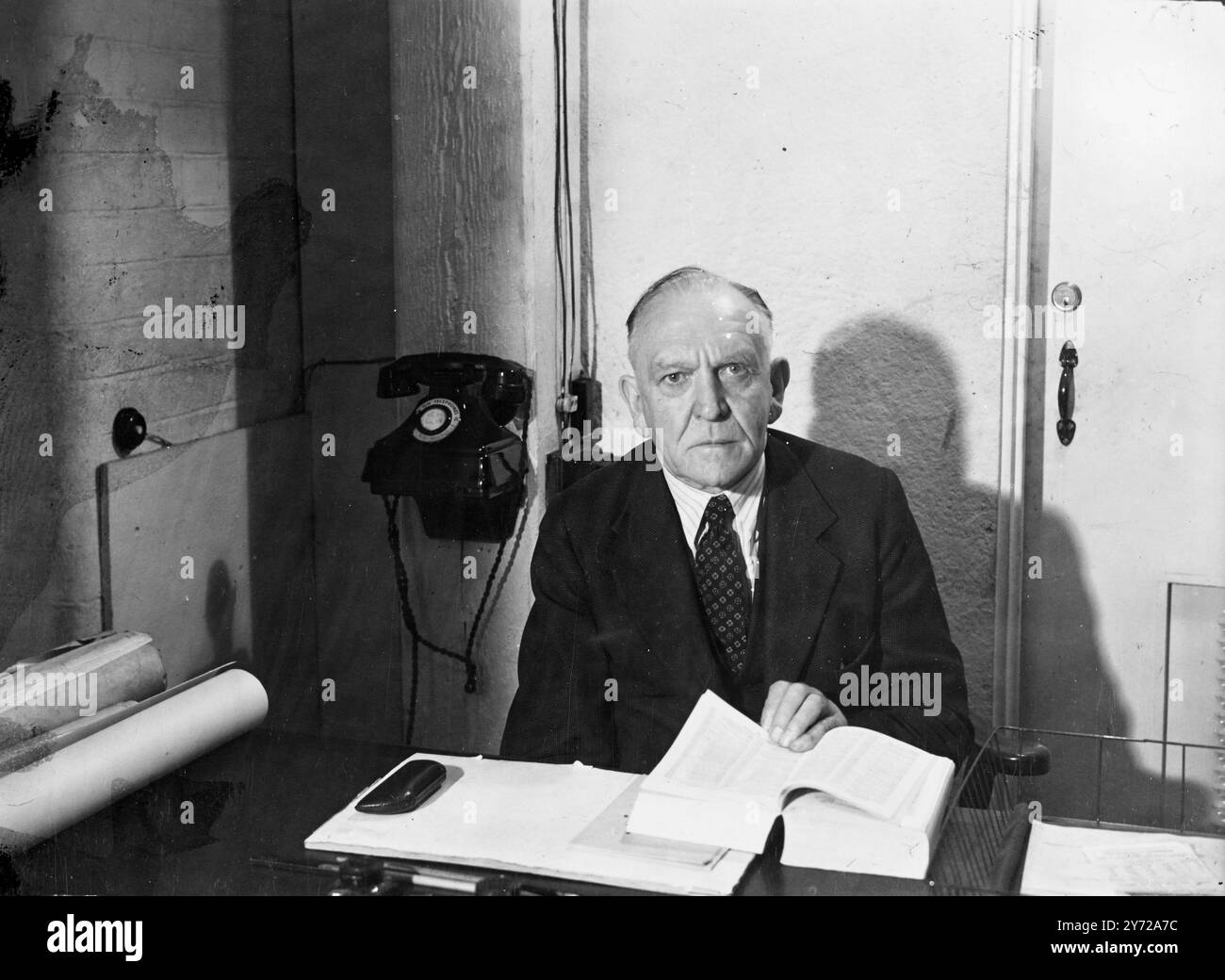 Mr George Rance, Clark and custodian of the Cabinet War citadel, the ...