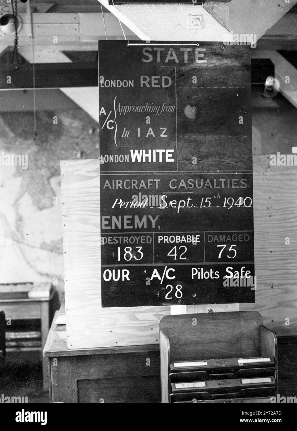On this board and military experts recorded the aerial battles over ...