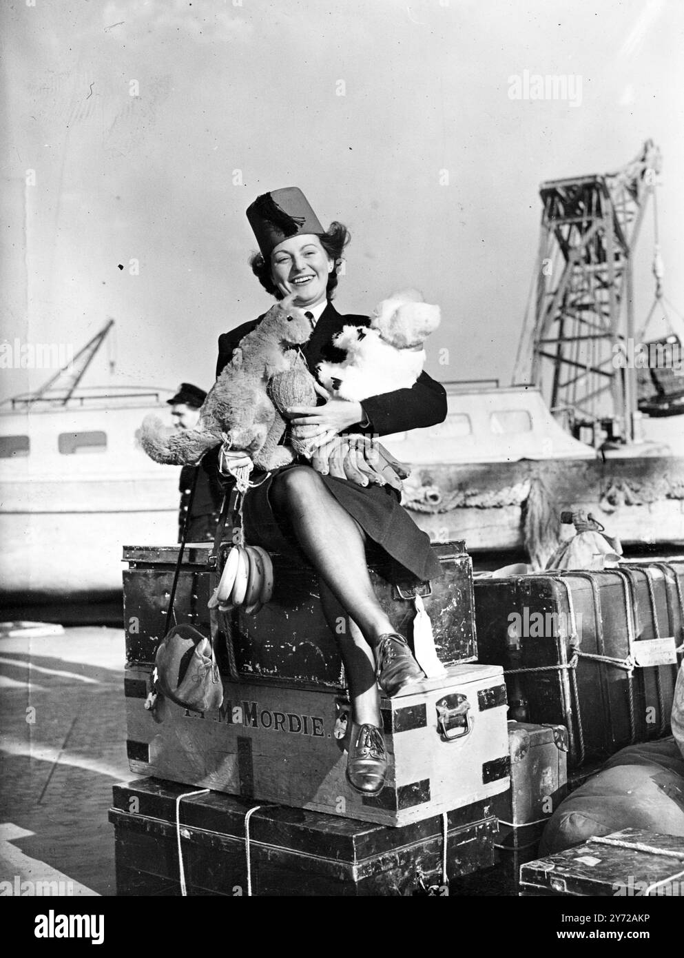 After a long voyage from Australia, 150 members of the WRNS. arrived on ...