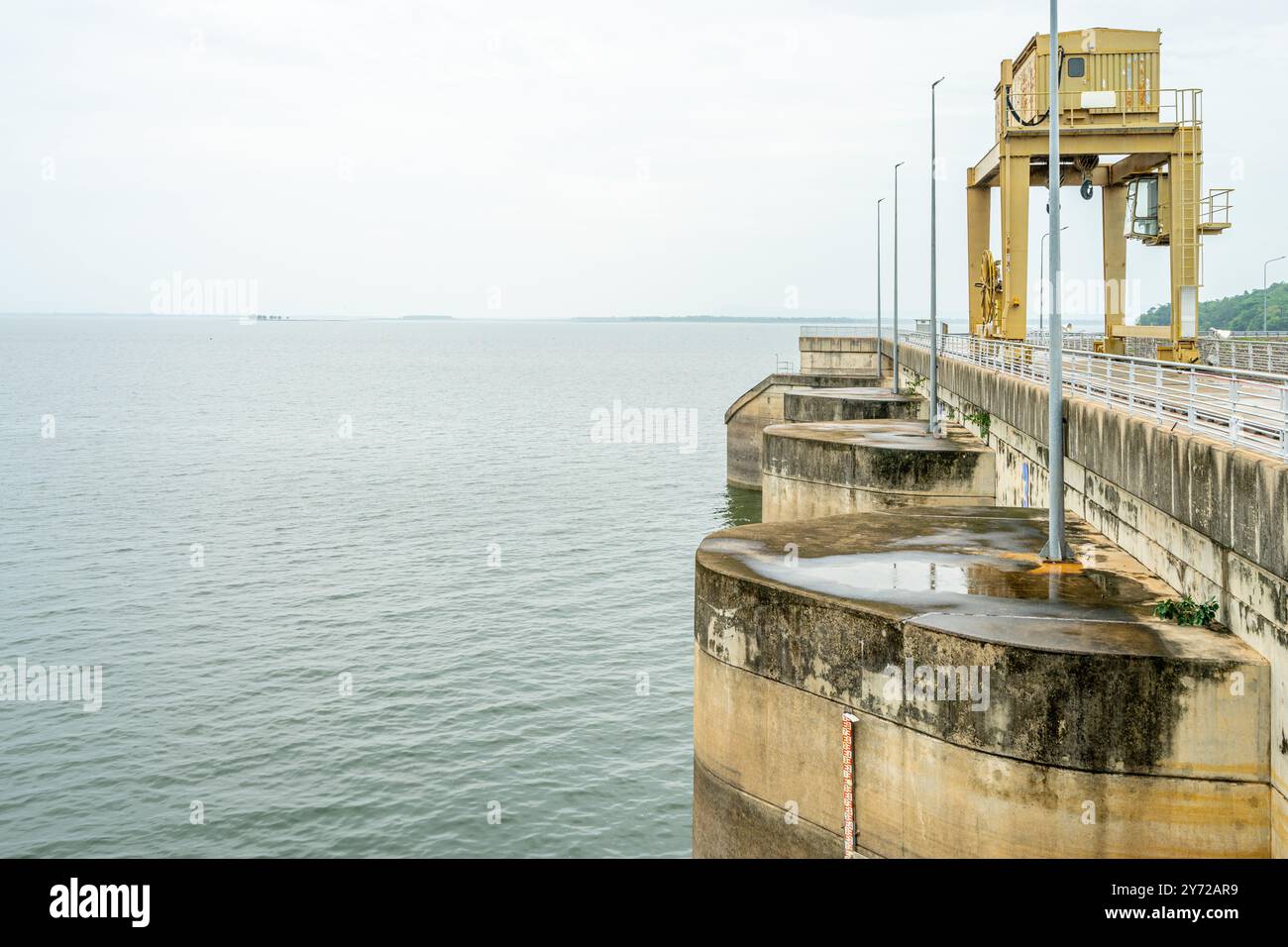 Ubonratana Dam with Watergate in Khon Kaen, Thailand, is a remarkable ...