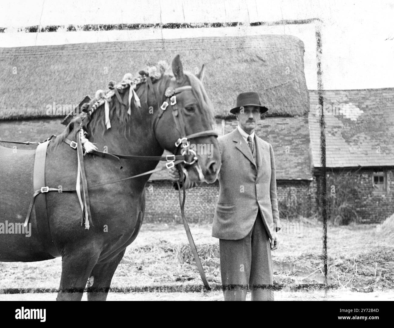 Lord Northbourne with Laurel Winston, a prizewinning stallion - 1st at ...
