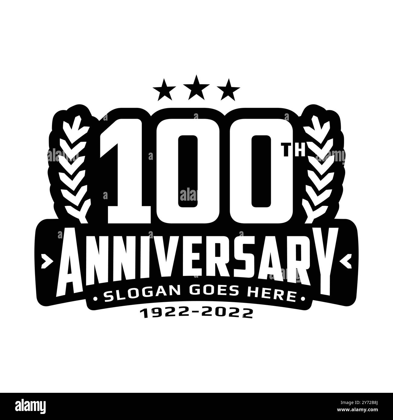 100 years anniversary logo design template. 100th anniversary ...