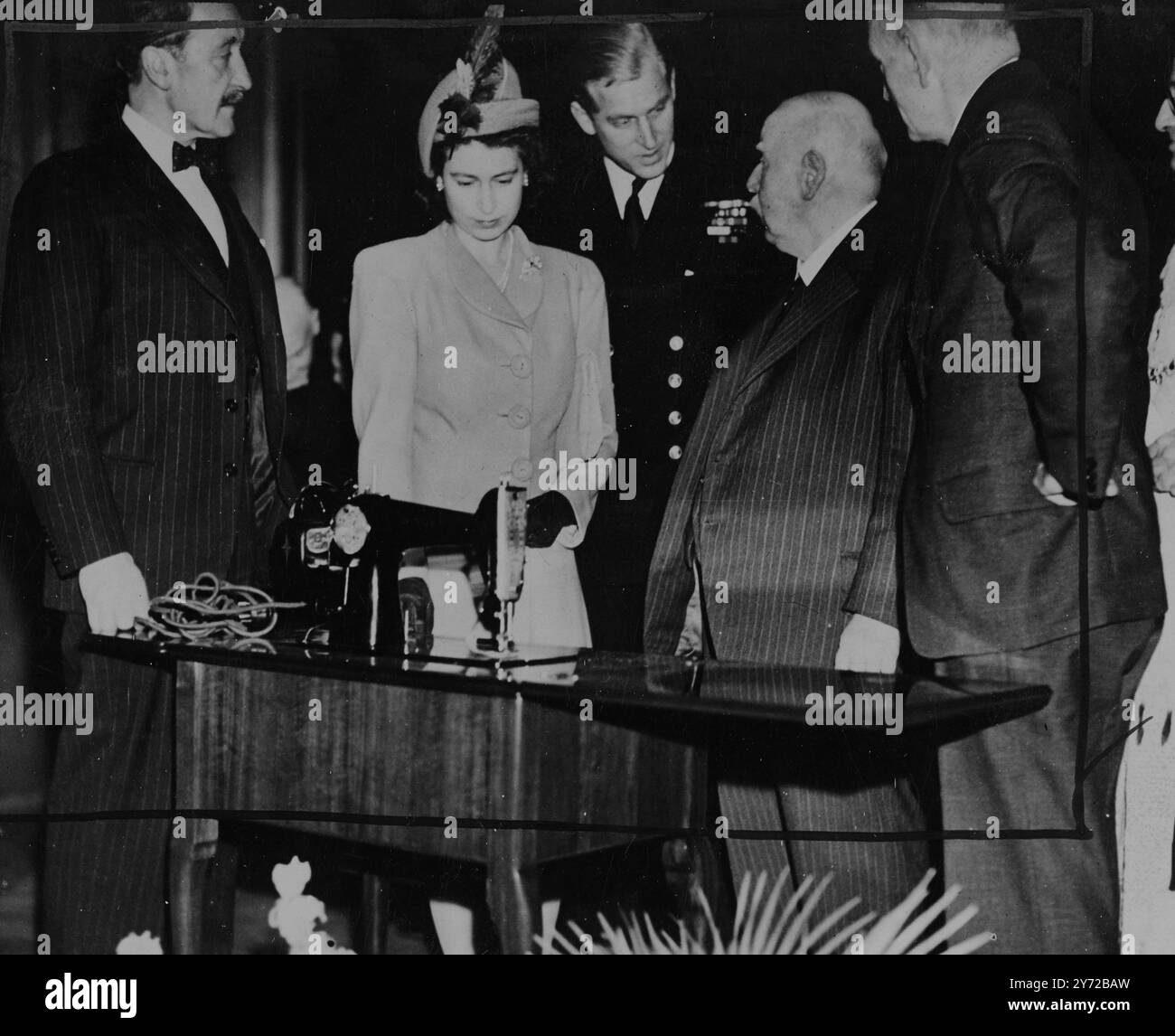 Clydebank's wedding present to the Royal couple. Princess Elizabeth and Lt Philip Mountbatten, R ...
