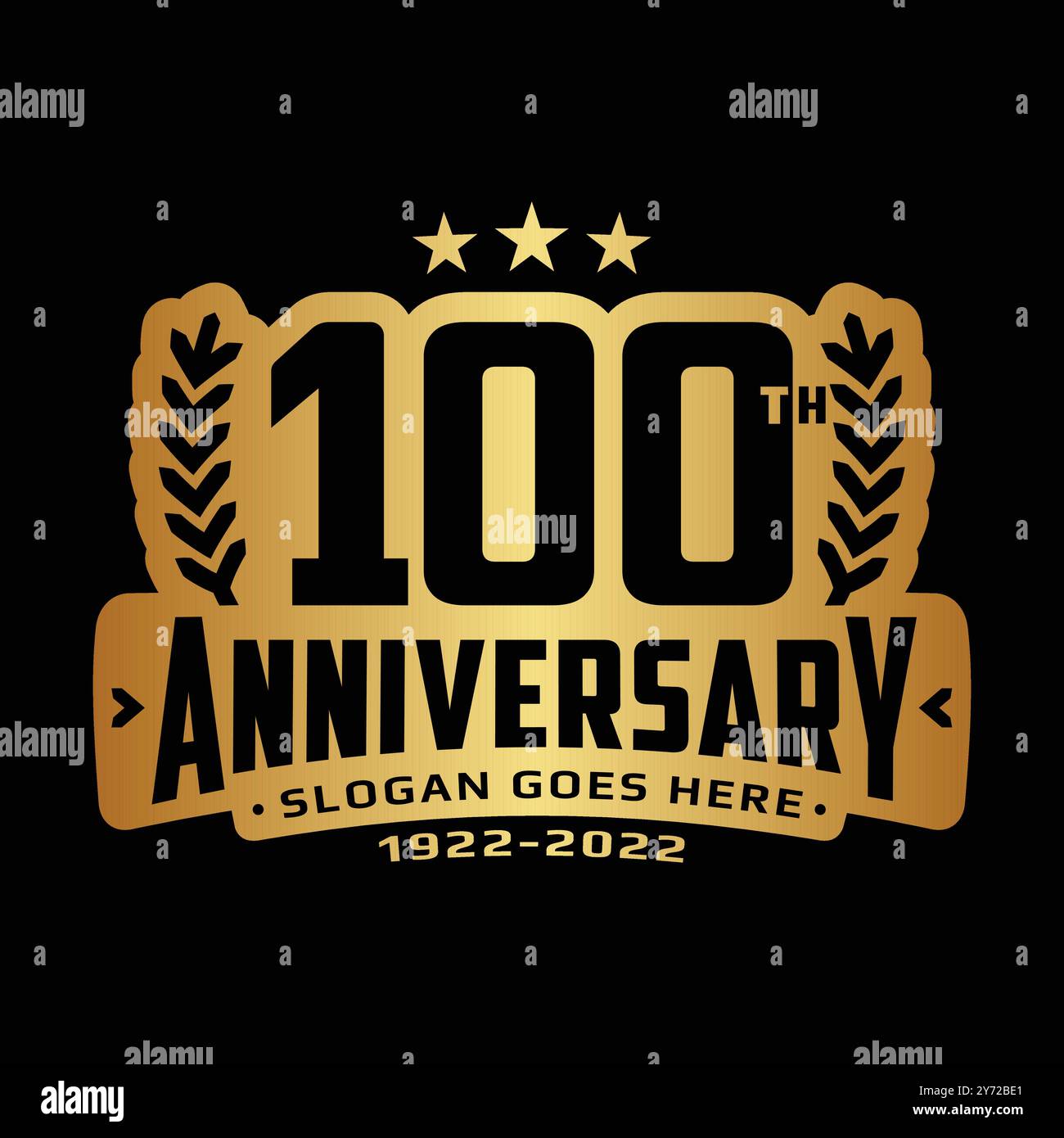 100 years anniversary logo design template. 100th anniversary ...