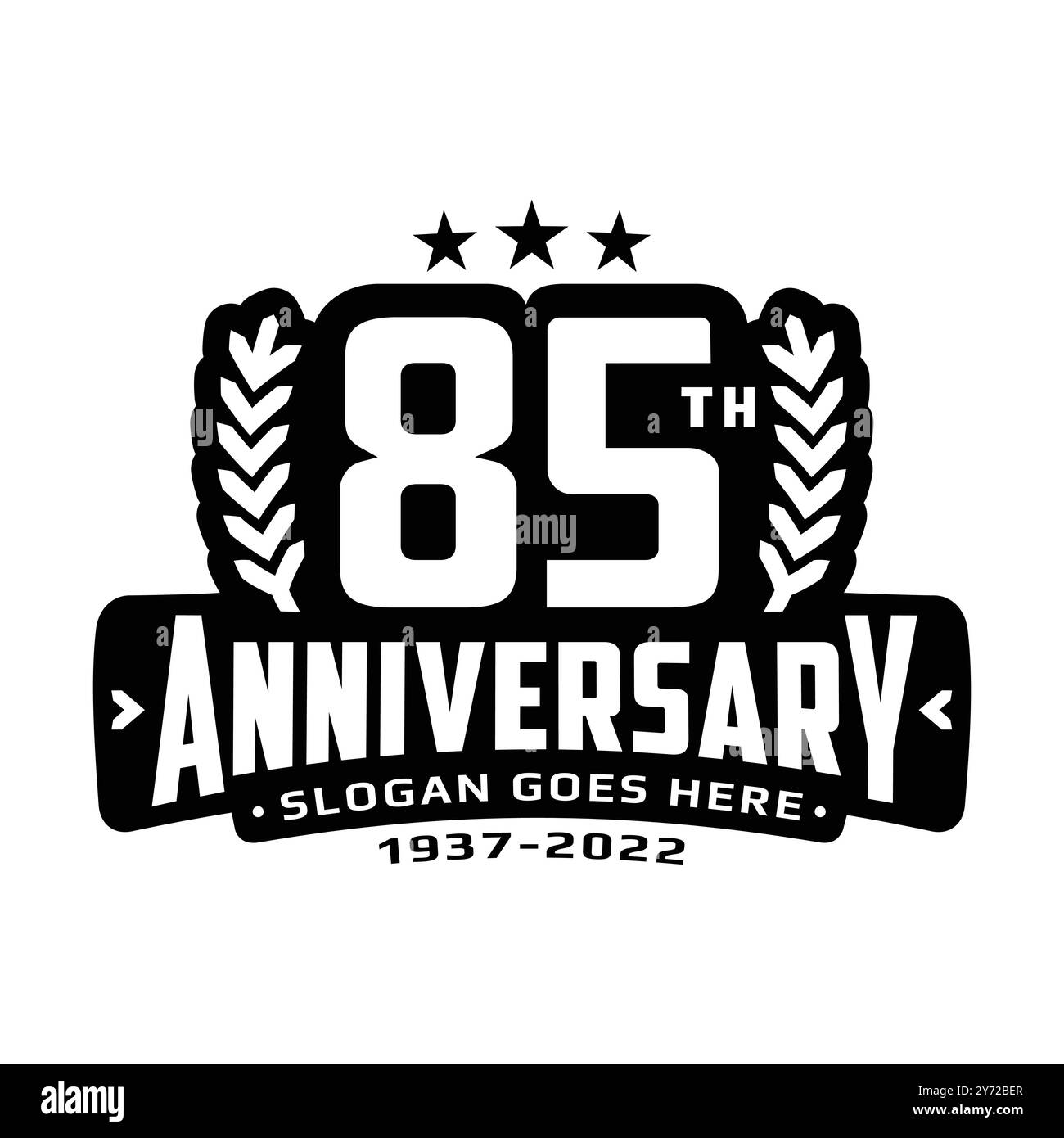 85 years anniversary logo design template. 85th anniversary celebration ...