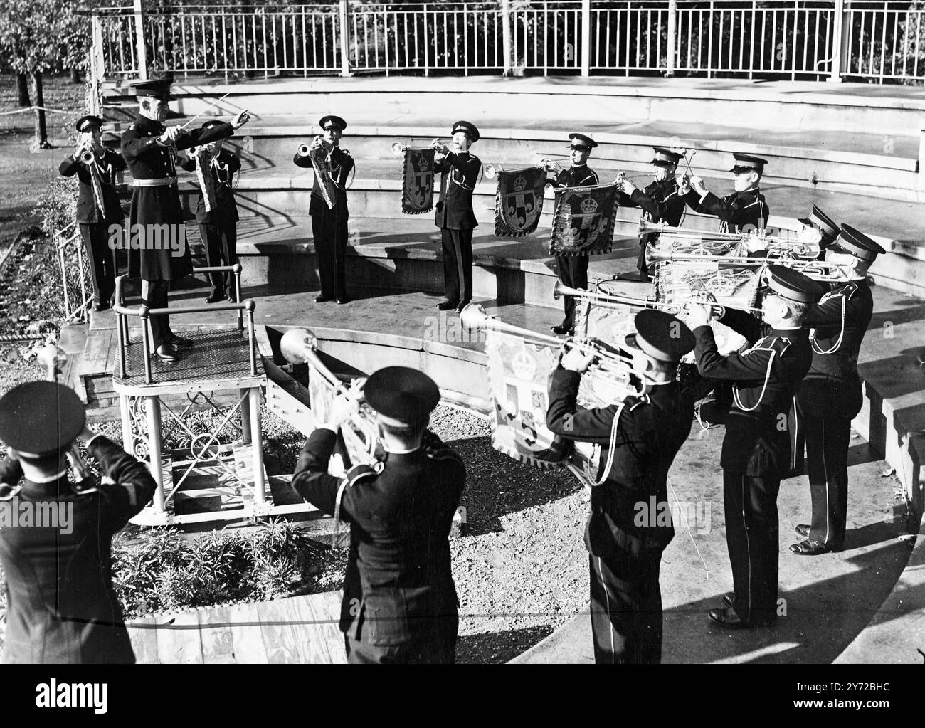 Fanfare rehearsals for Royal wedding. Princess Elizabeth, who has ...