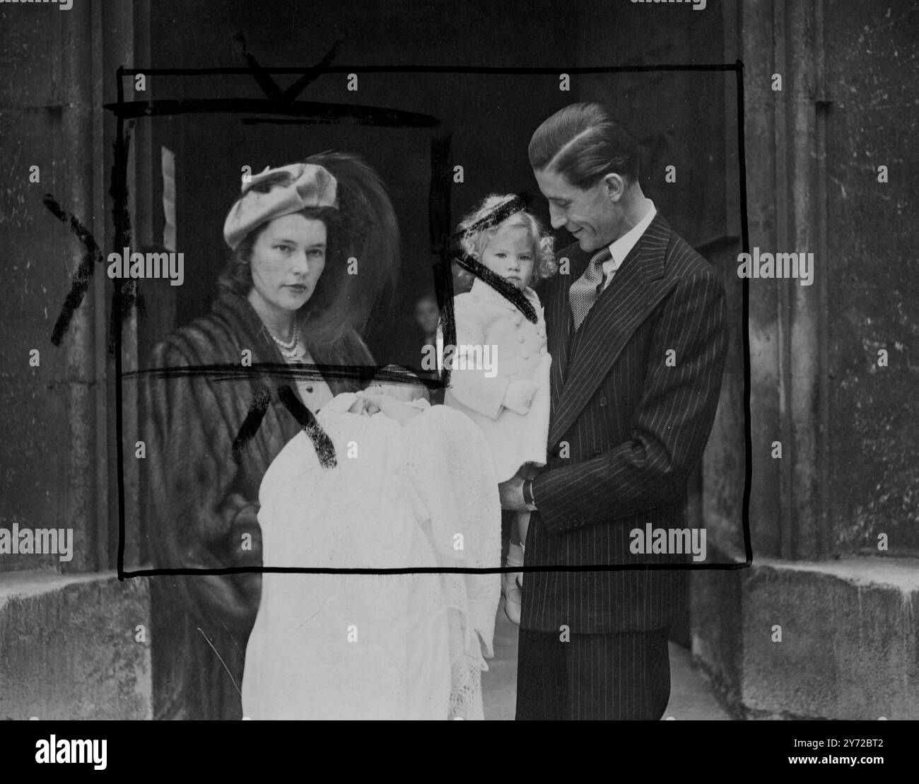 Lieut Phillip Mountbatten, R.N was present to act as god-parent at the ...