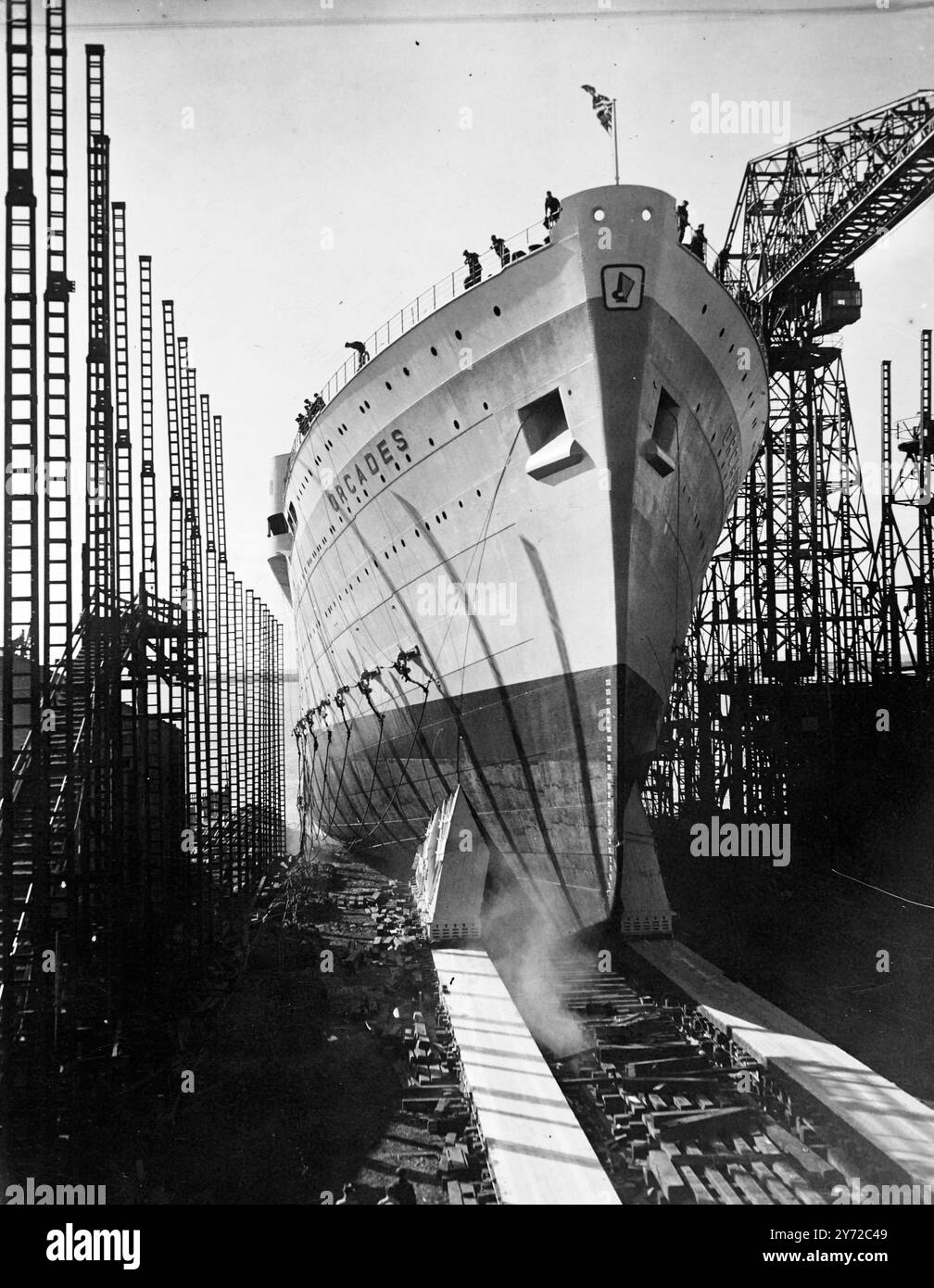 The 31,000 ton liner Orcades, built for the Orient line by Vickers ...
