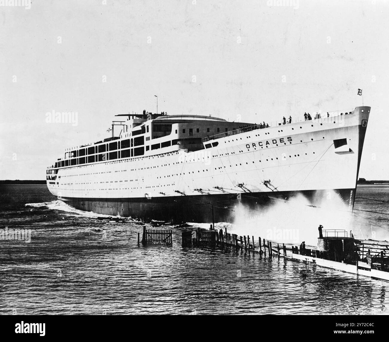 The 31,000 ton liner Orcades, built for the Orient line by Vickers ...