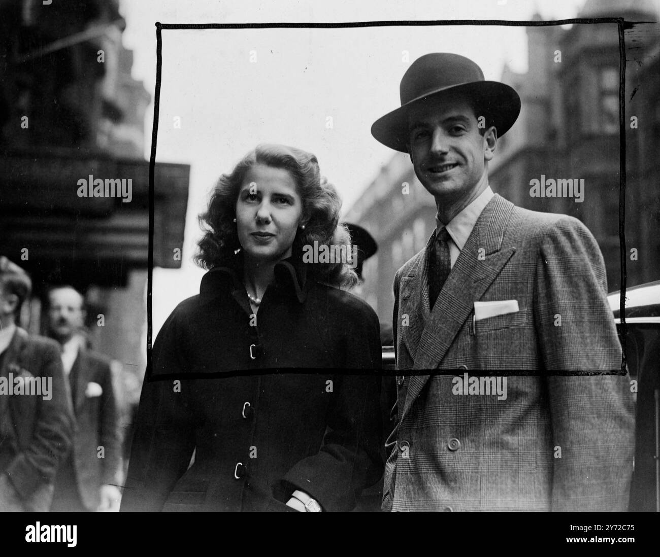 The newly married Duke and Duchess of Montoro, who arrived in London ...