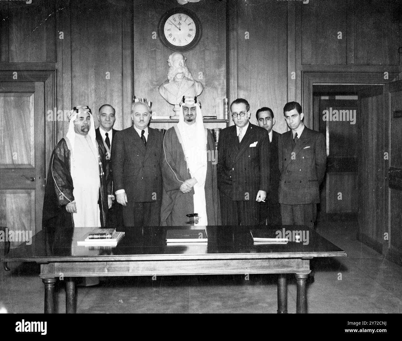 Left to Right:- H.E. Wafiz Wahba - Saudi Minister, London Mahmud Azmi ...