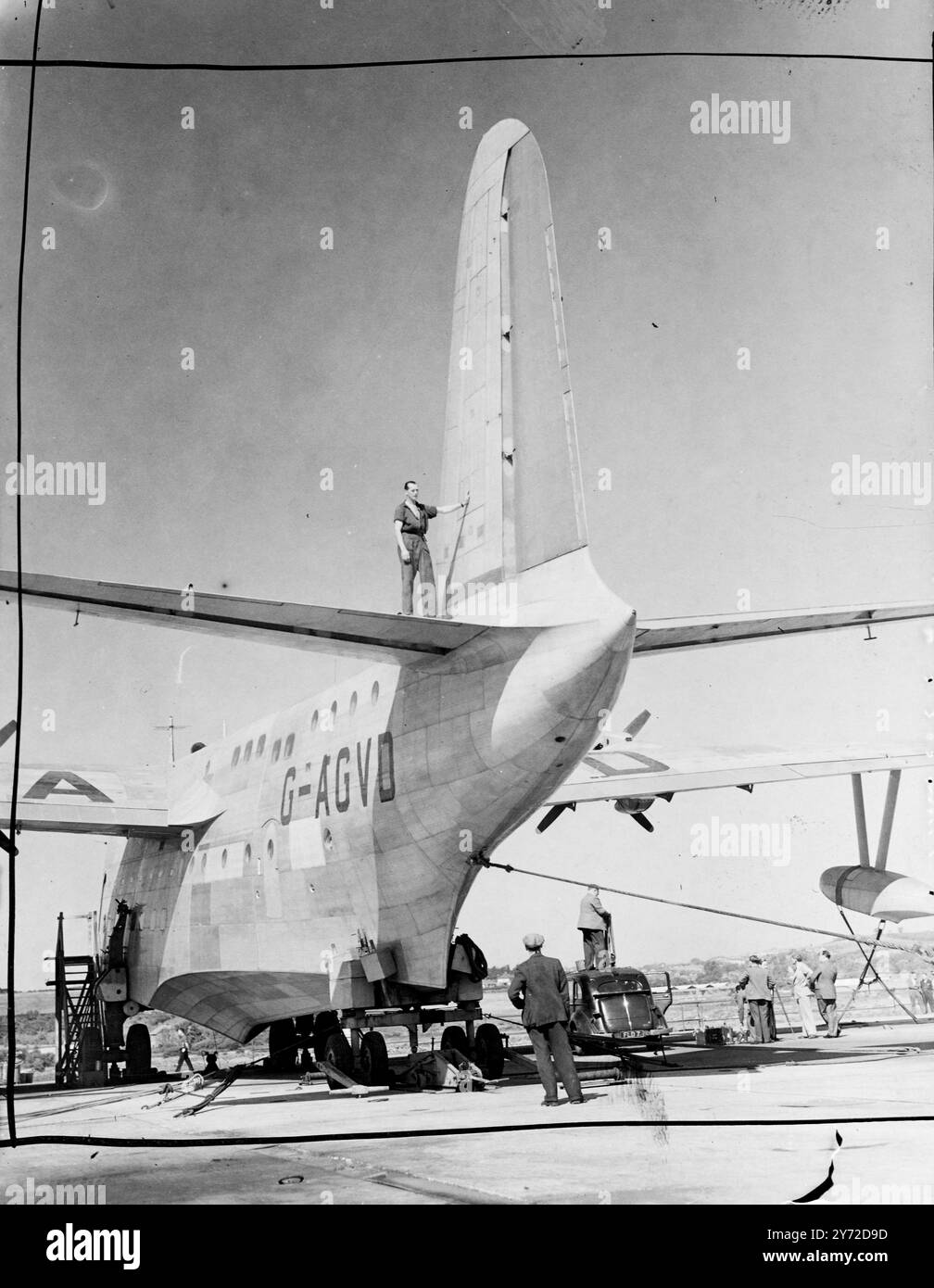 Britain's largest flying boat, the four engined short -saro Shetland ...