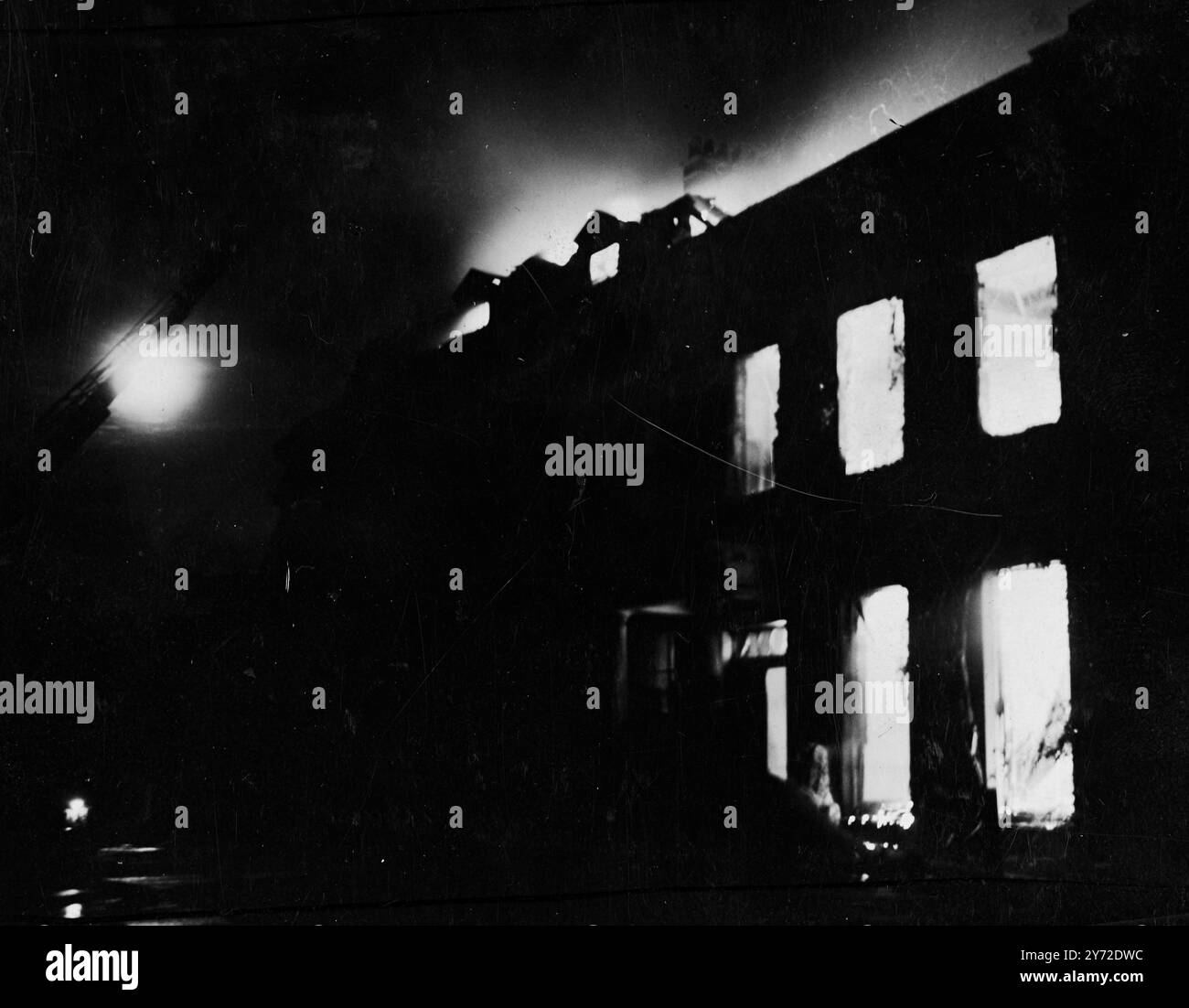 Between 40 and 50 fireman and eight fire fighting machines were called ...