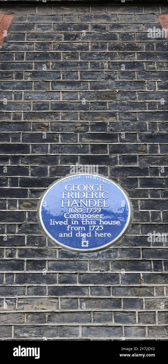 George Frideric Handel, composer, lived in this house from 1723 and ...