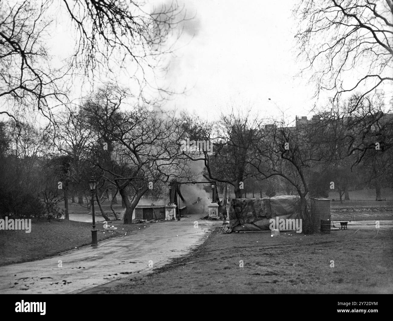 The 1,000Ib bomb in St James's park had its fuse exploded this morning ...
