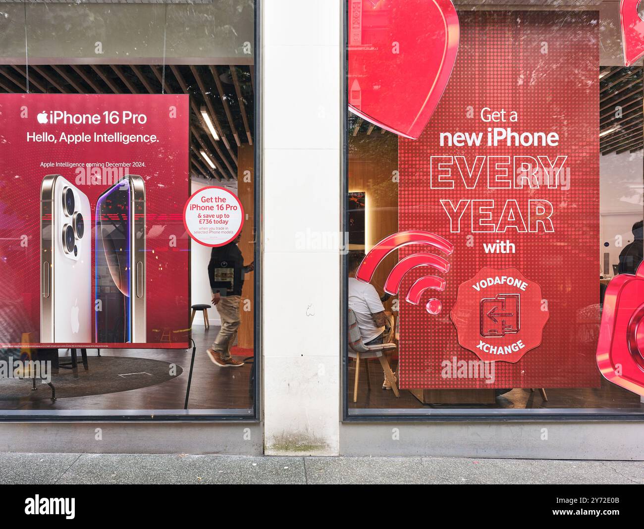 Advert for the Iphone 16 pro and the Xchange contract for a new iphone ...