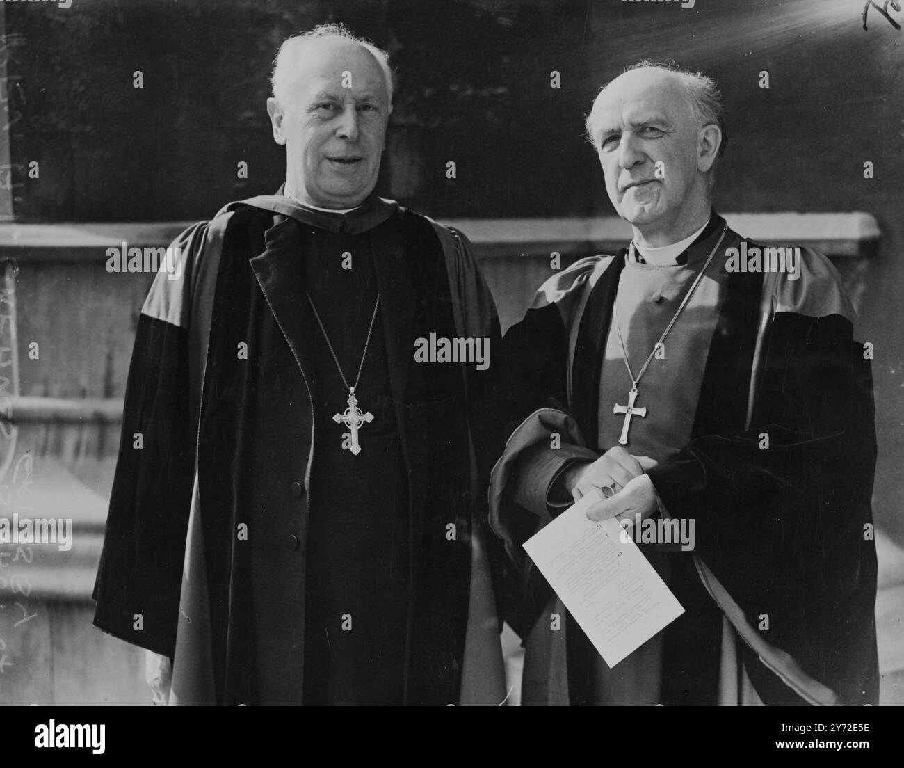 Rev Arthur Ivan Greaves Bishop of Grimsby (left) and Geoffrey Francis ...