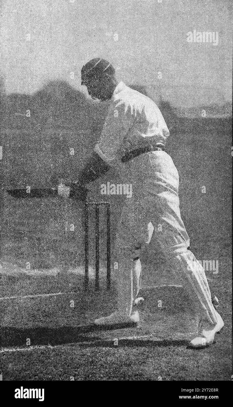 Archival sporting photo: Batting: A. Ward playing the cut shot (Albert ...