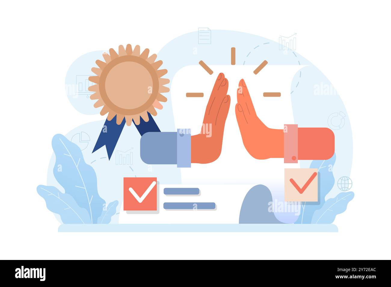 Group of people celebrating an overall victory. Teamwork or friends ...