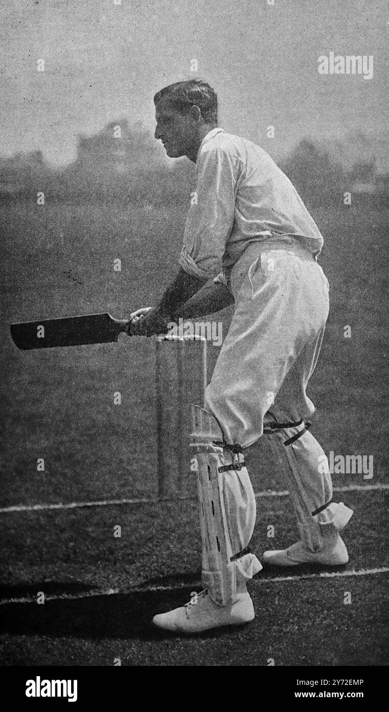 Archival sporting photo: Batting: S. M. J. Woods playing the cut off ...
