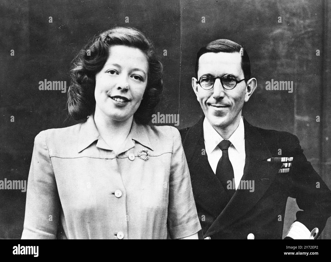 Cmdr Richard Colville R.N., and Miss Diana Lyttelton, who have been ...