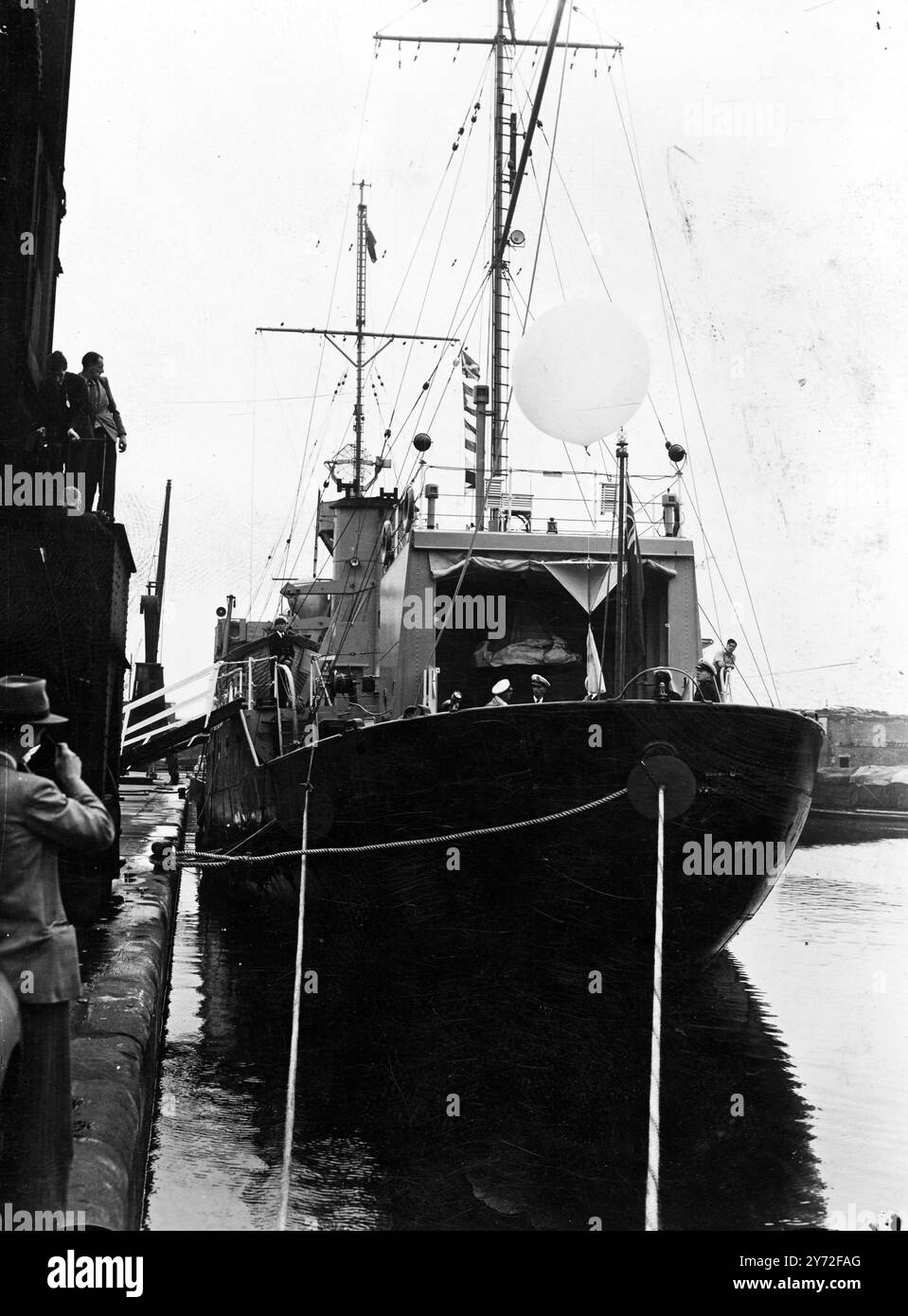 The 'Met' service puts to sea. The first of the new Air Ministry Ocean ...