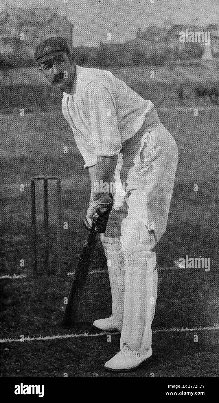 Archival sporting photo: Batting: G. Giffen, his stance at the wicket ...