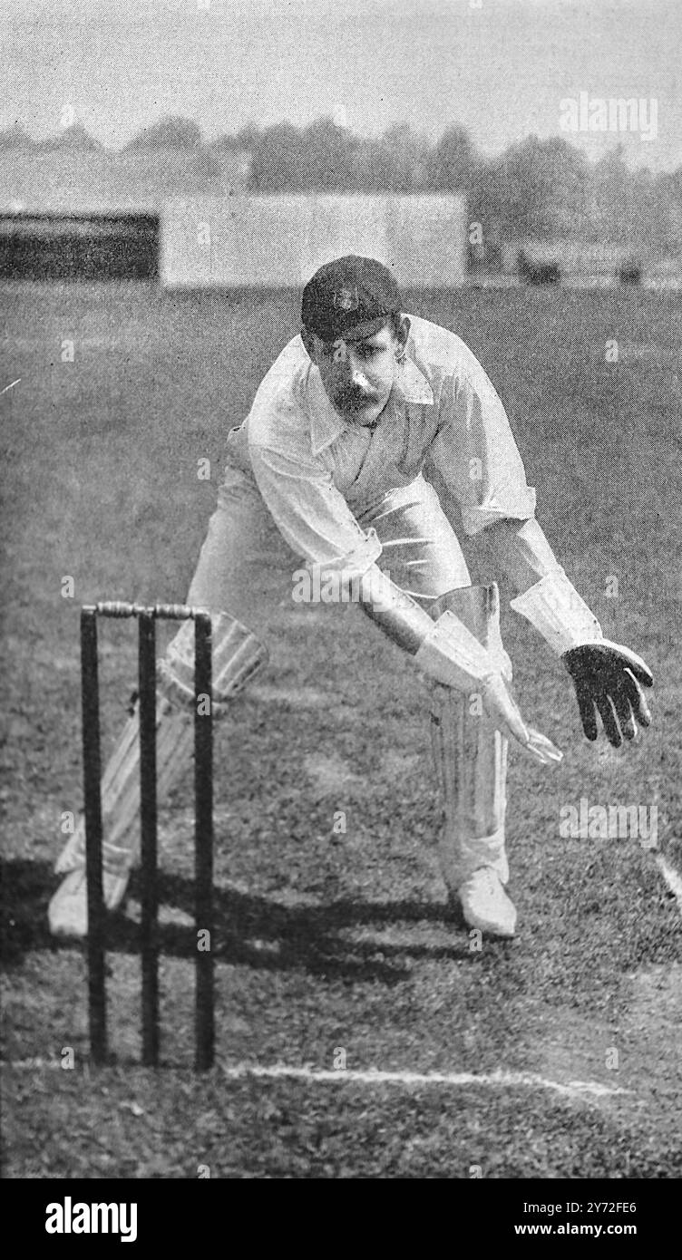 Archival sporting photo: Fielding: Storer going after a ball wide on ...