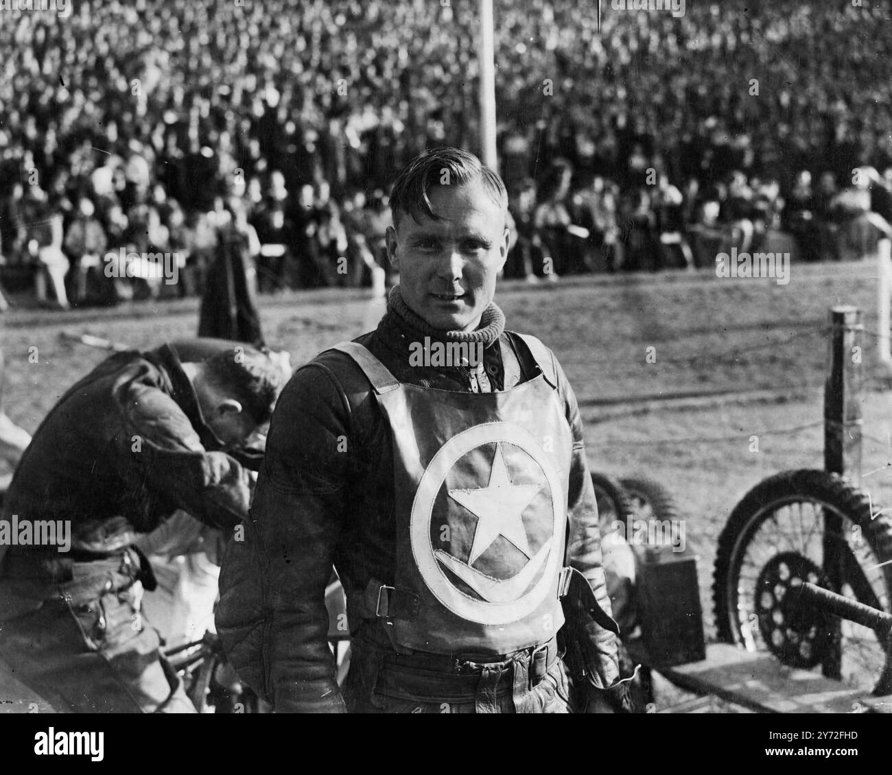 Alec Statham - Bradford and England Speedway Rider at Odsal Stadium. 23 ...