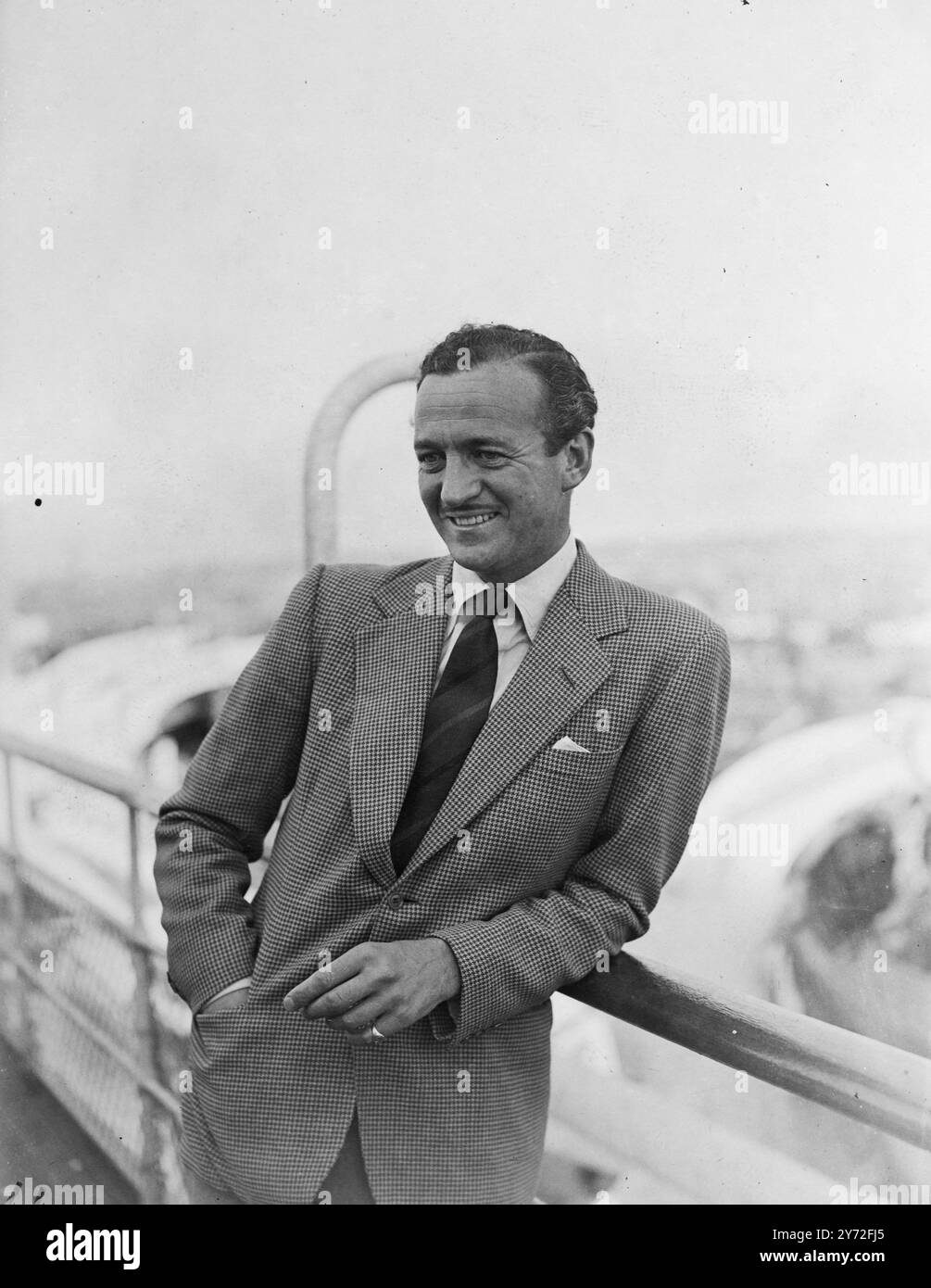 Film stars here from Hollywood. Among passengers aboard the 'Queen ...