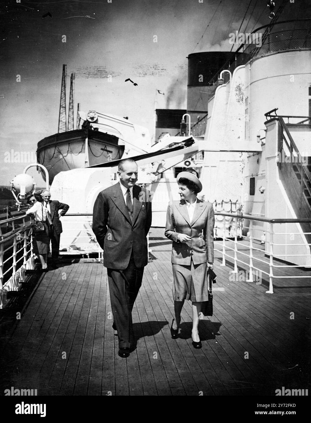 Mr John Cobb, the famous racing motorist, left Southampton with his ...