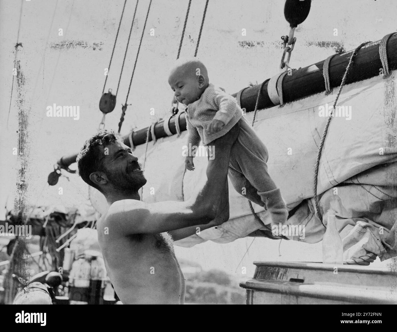 Youngest passenger to sail in the 71 ton "deerhound" the South Africa ...