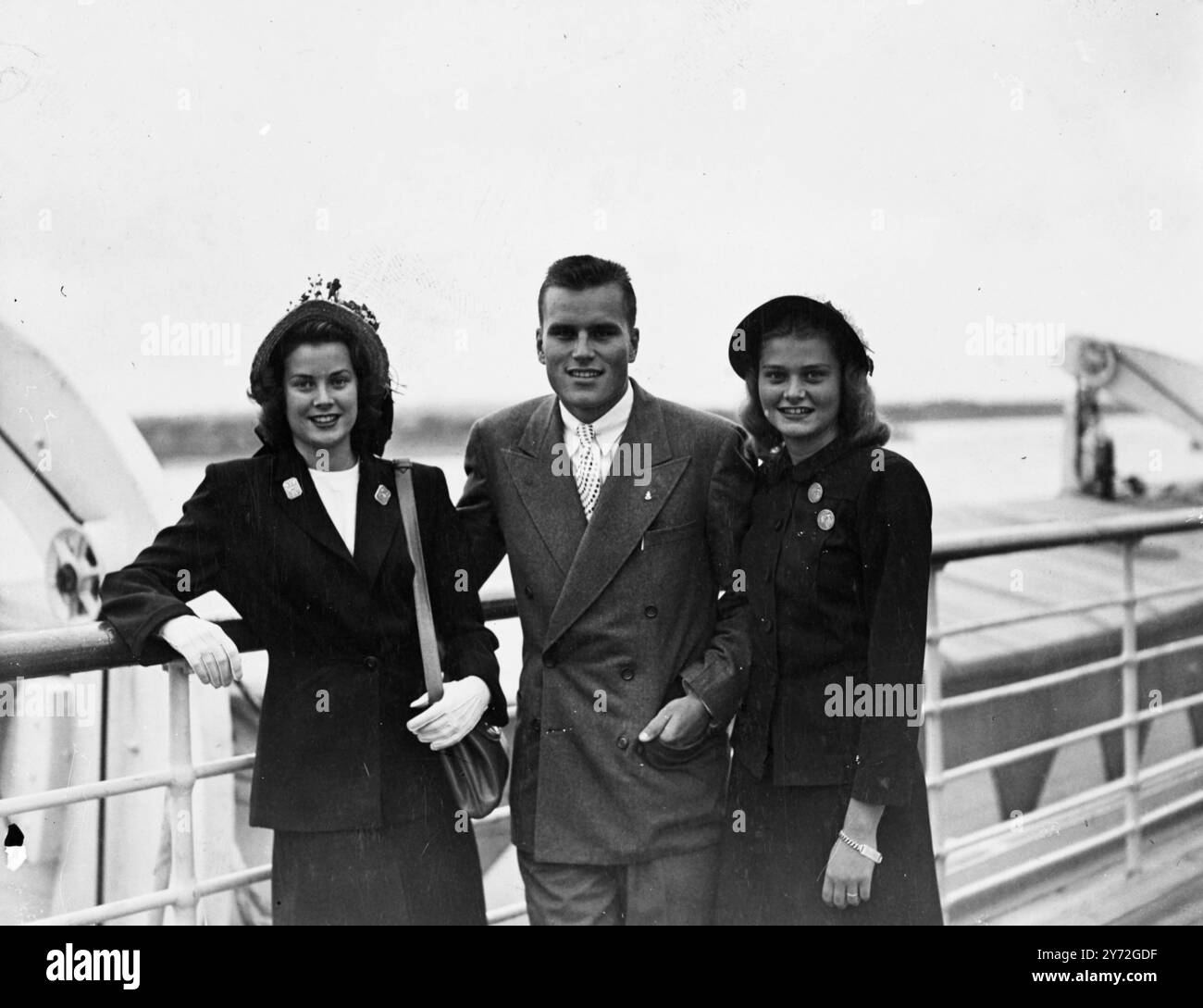 John B. Kelly (centre) US Sculling Champion with sisters Grace (left ...