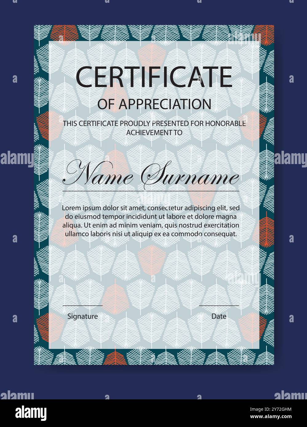 Certificate of appreciation school template. Modern corporate diploma ...