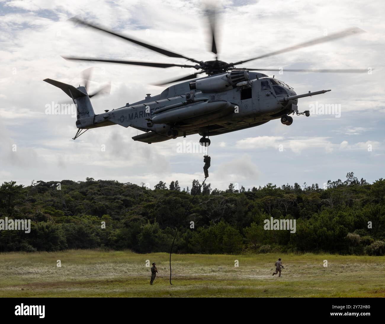 U.S. Marines with III Marine Expeditionary Force conduct fast rope ...