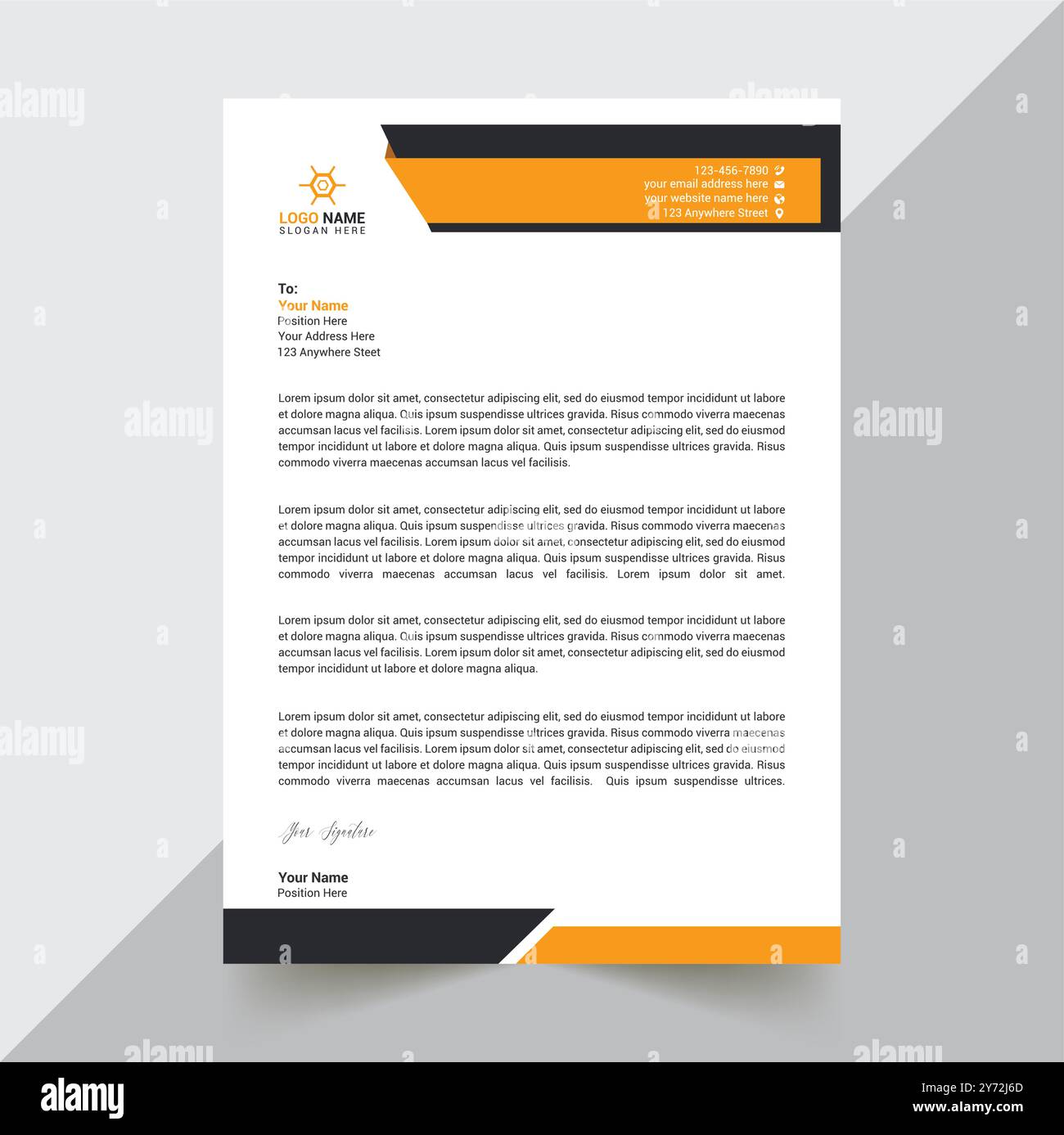 Modern Letterhead Design Template Stock Vector Image & Art - Alamy