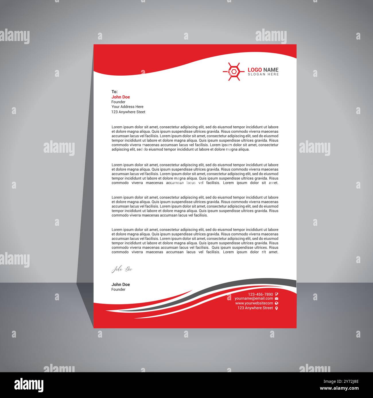 Office stationery template hi-res stock photography and images - Alamy