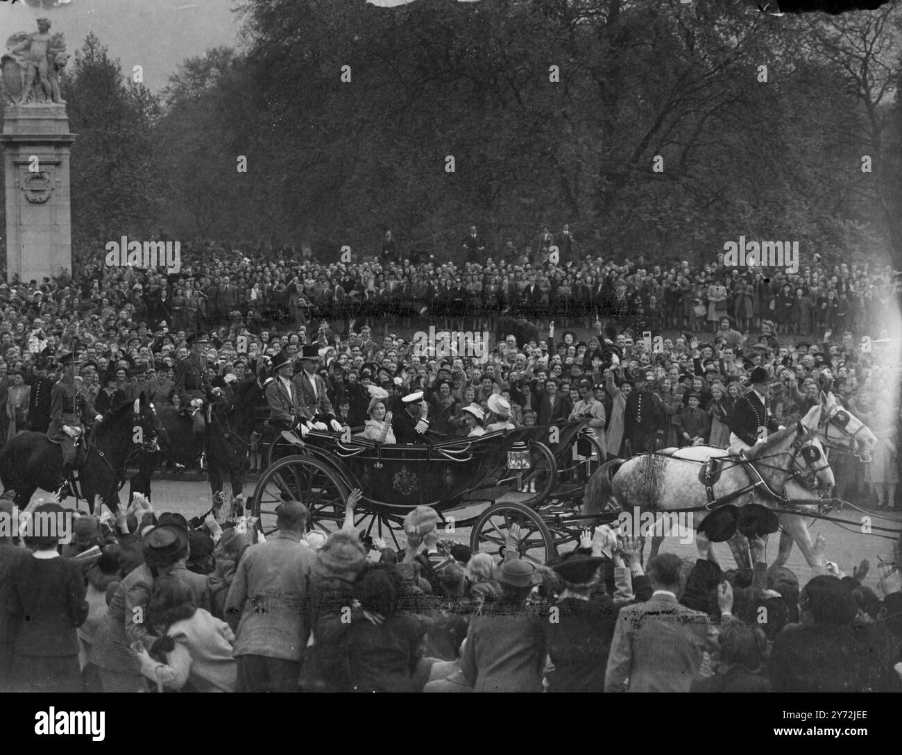 London turned out in strength to give a right Royal welcome to the King ...