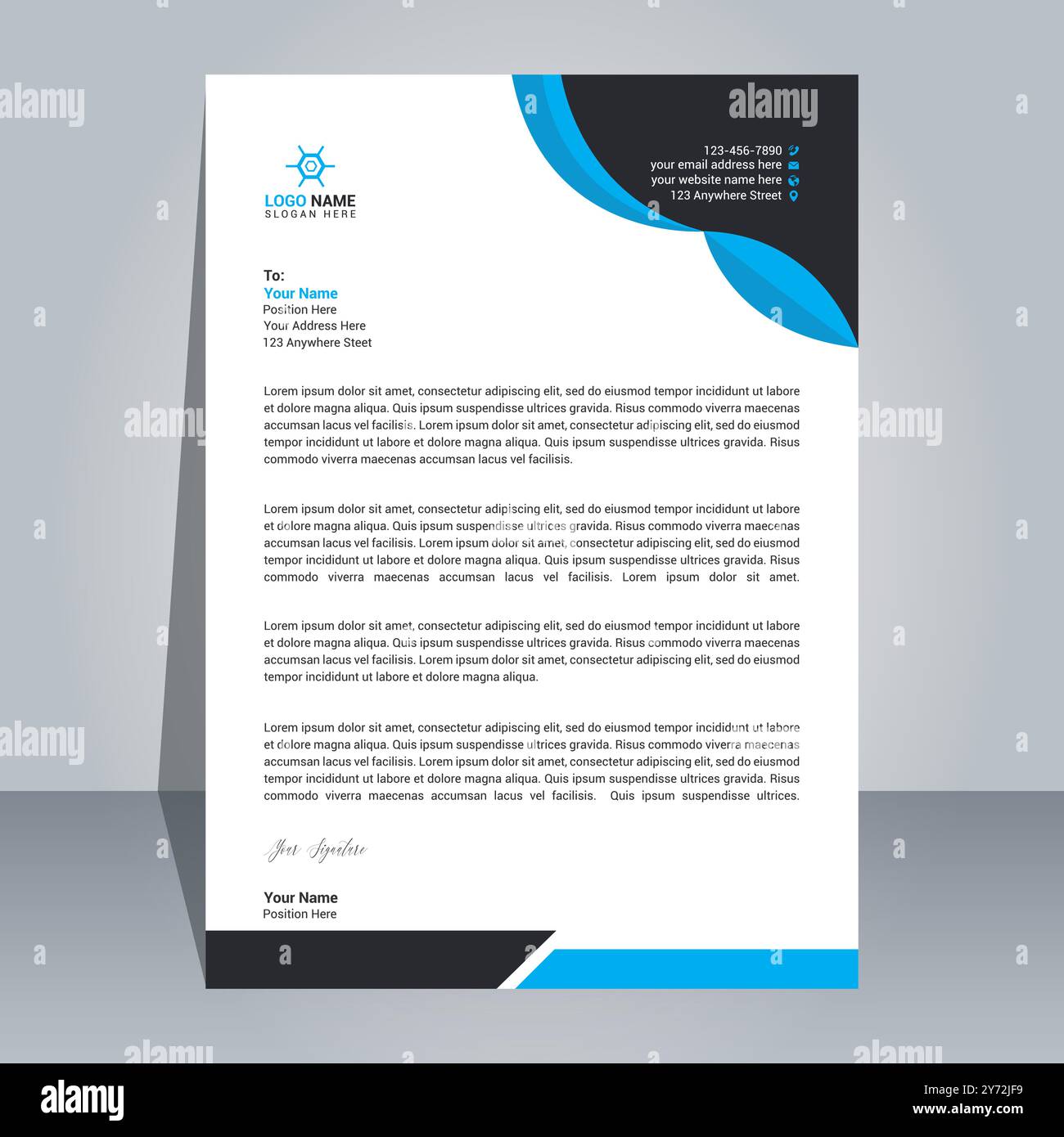 Letterhead Design Template Stock Vector Image & Art - Alamy