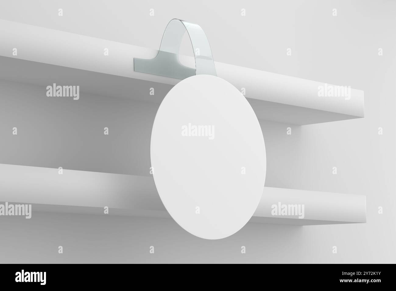 Blank Round Wobbler Mockup While and Empty - 3D Illustration Render ... Blank Round Wobbler Mockup While and Empty - 3D Illustration Render ...