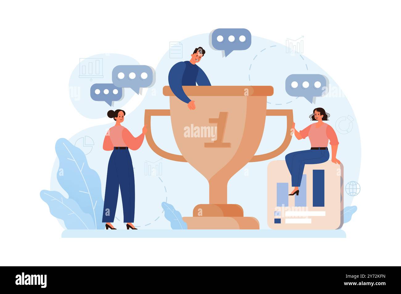 Group of people celebrating an overall victory. Teamwork or friends ...