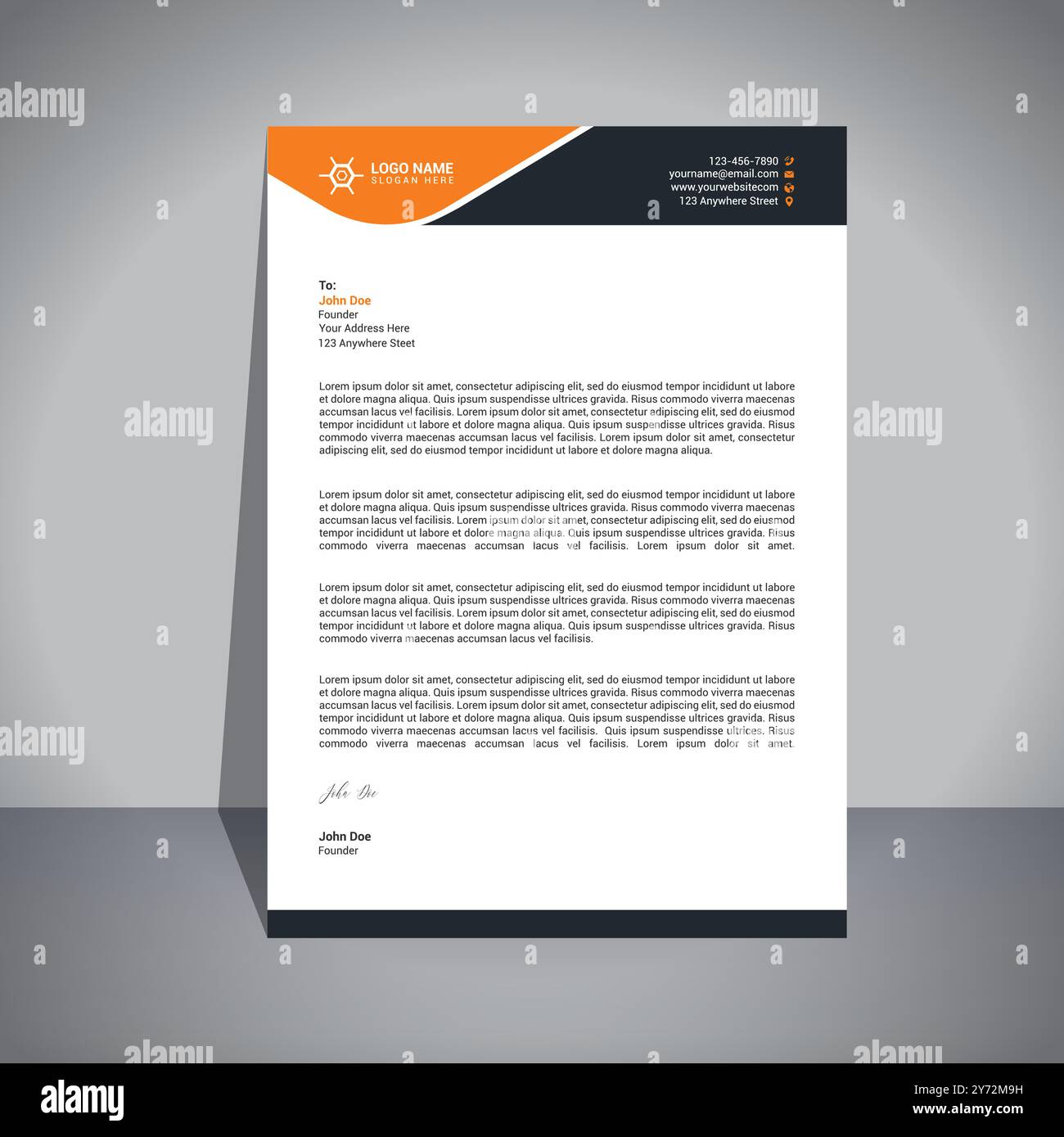 Modern Letterhead Design Template Stock Vector Image & Art - Alamy