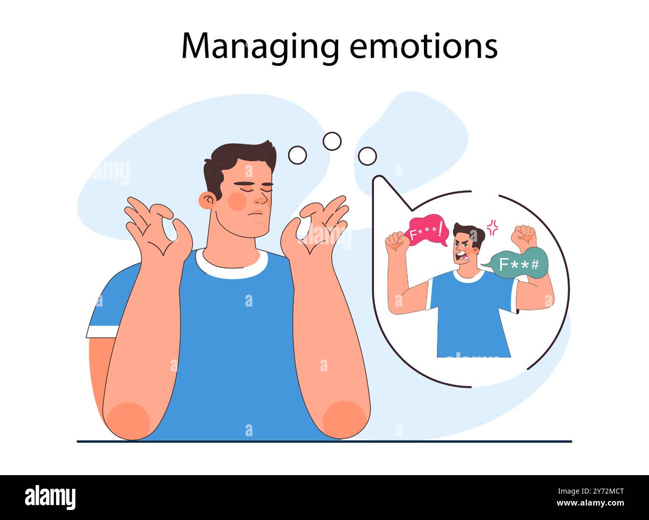 Emotional intelligence. Emotion balance and control skill. Positive ...