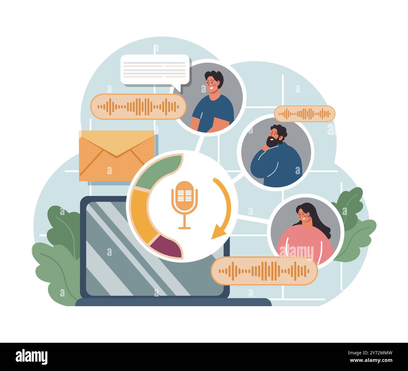 Voice search. Artificial intelligence virtual assistant. Character ...