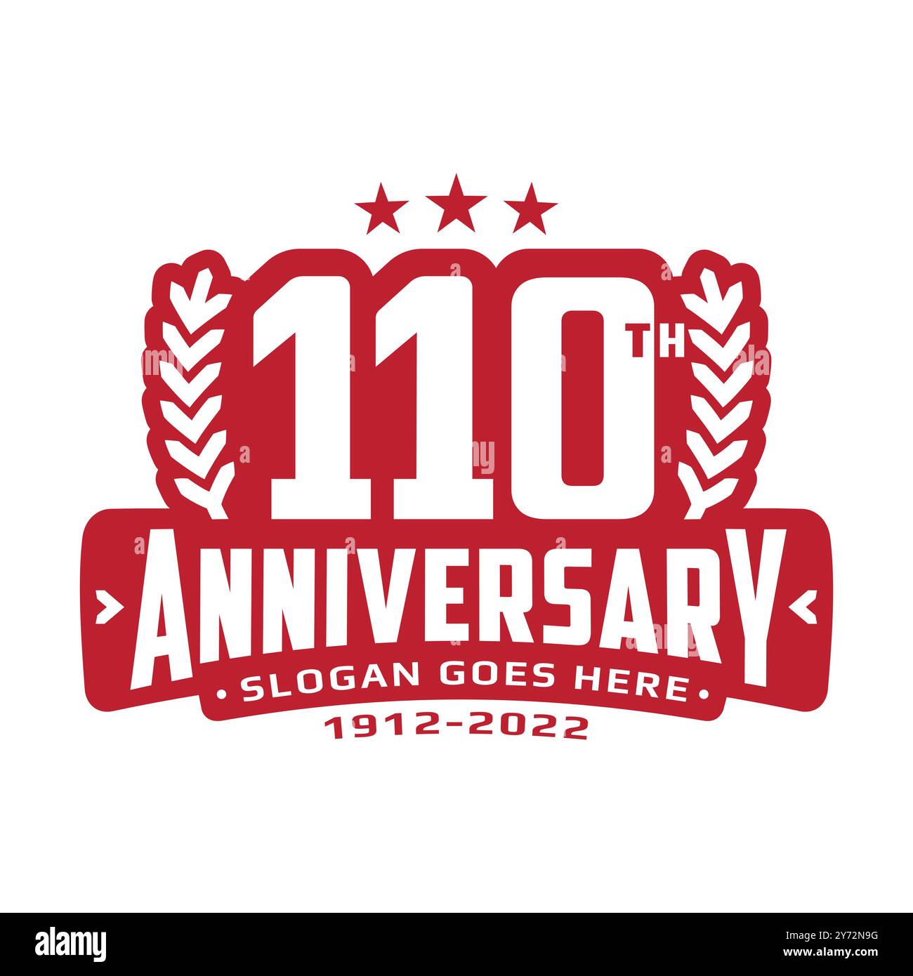 110 years anniversary logo design template. 110th anniversary ...