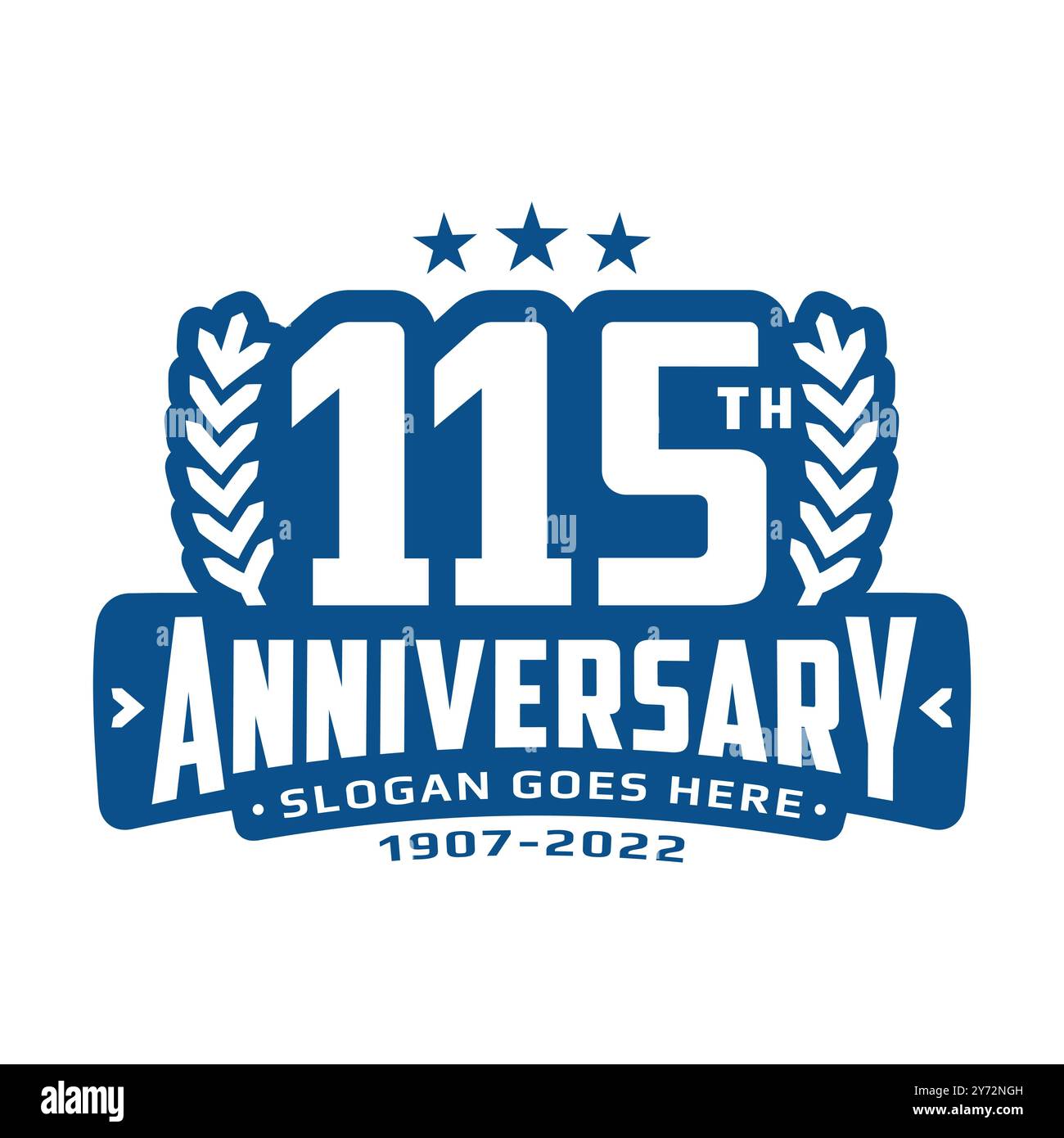 115 years anniversary logo design template. 115th anniversary ...