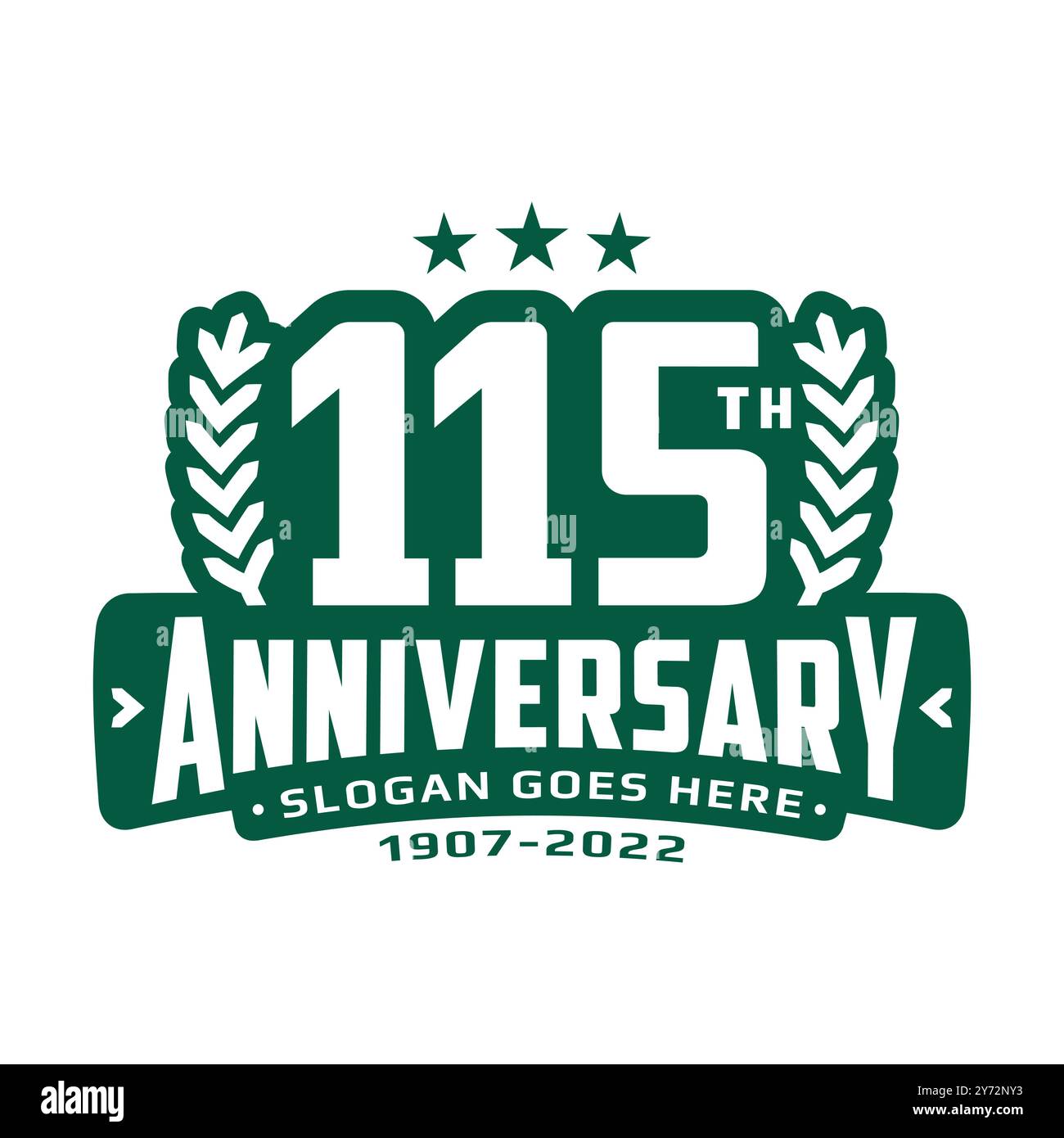 115 years anniversary logo design template. 115th anniversary ...