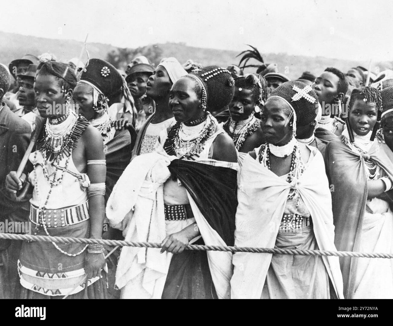 Royal family at native rally. One a great plateau, 2 miles outside King ...
